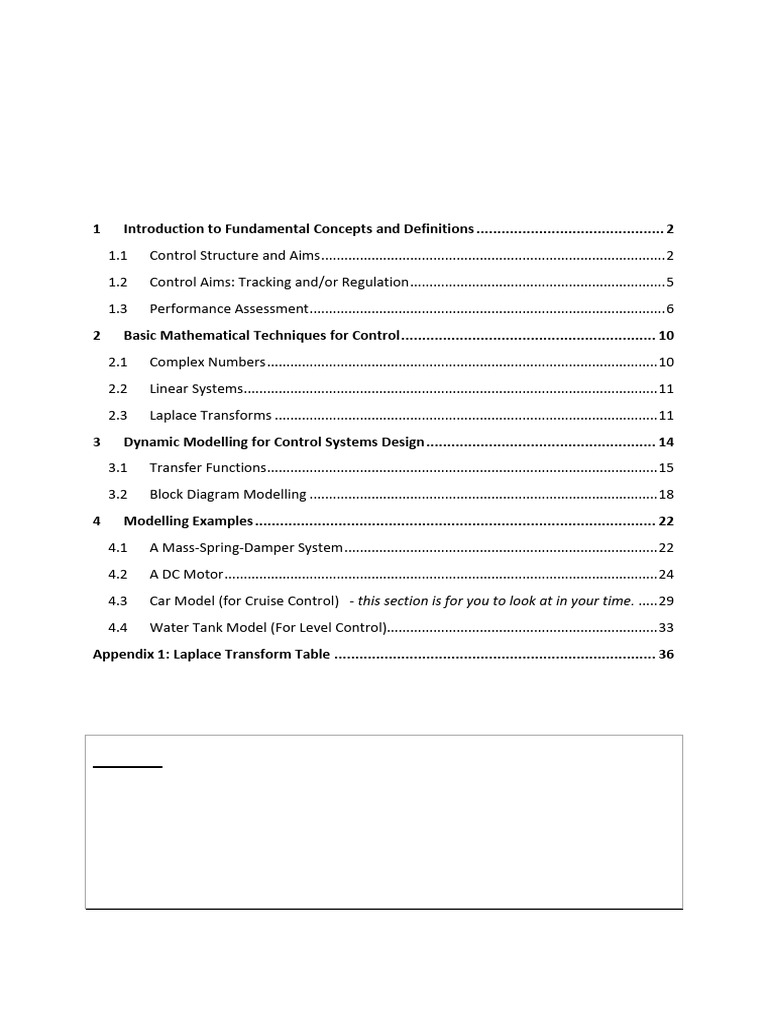 Control Systems: Fundamentals & Modelling | PDF | Complex Number ...
