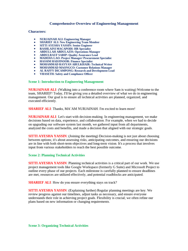 Comprehensive Overview of Engineering Management | PDF | Procurement ...