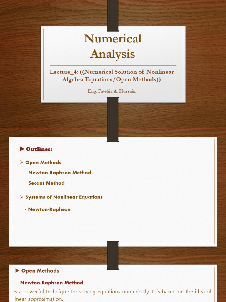 طرق تحليل عددي4 | PDF | Numerical Analysis | Equations