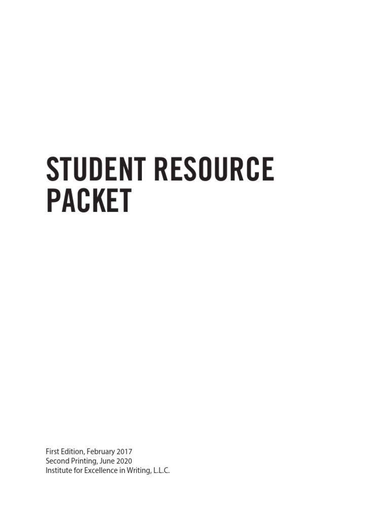 Student Resource Packet | PDF | Adverb