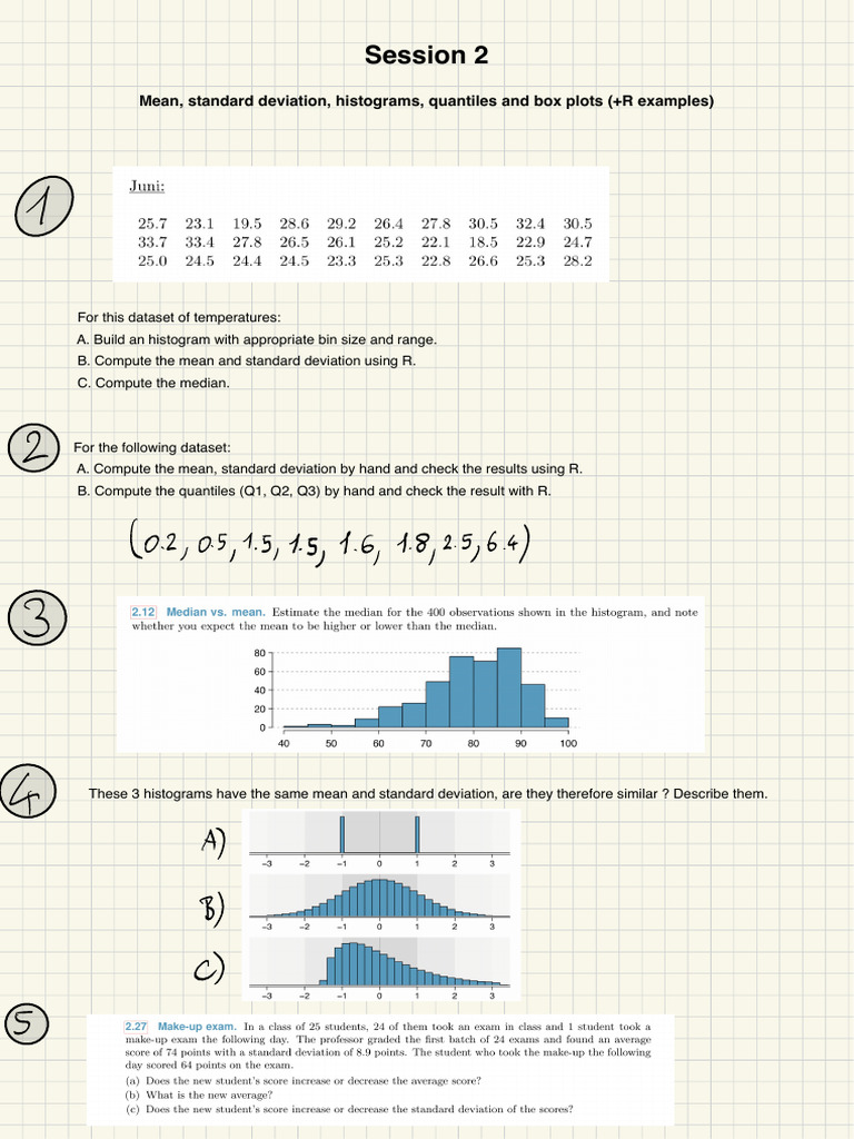 Session 2 | PDF | Histogram | Quantile