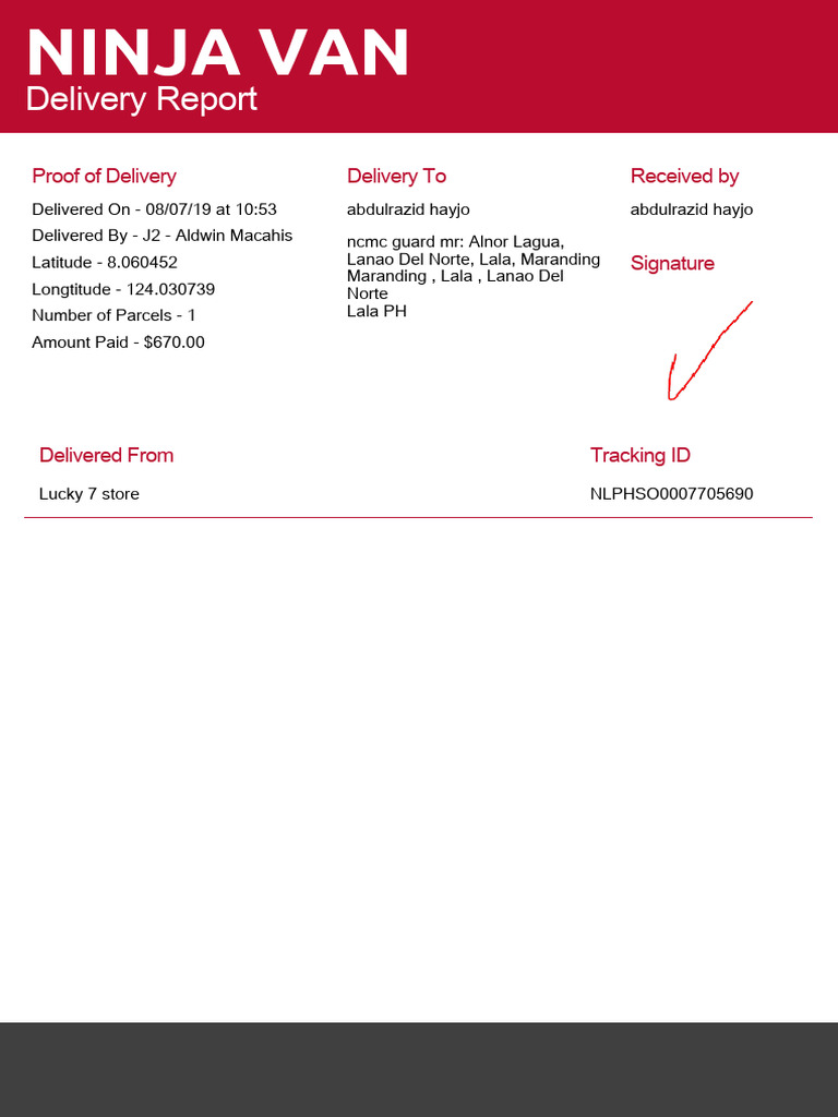 delivery_report | PDF