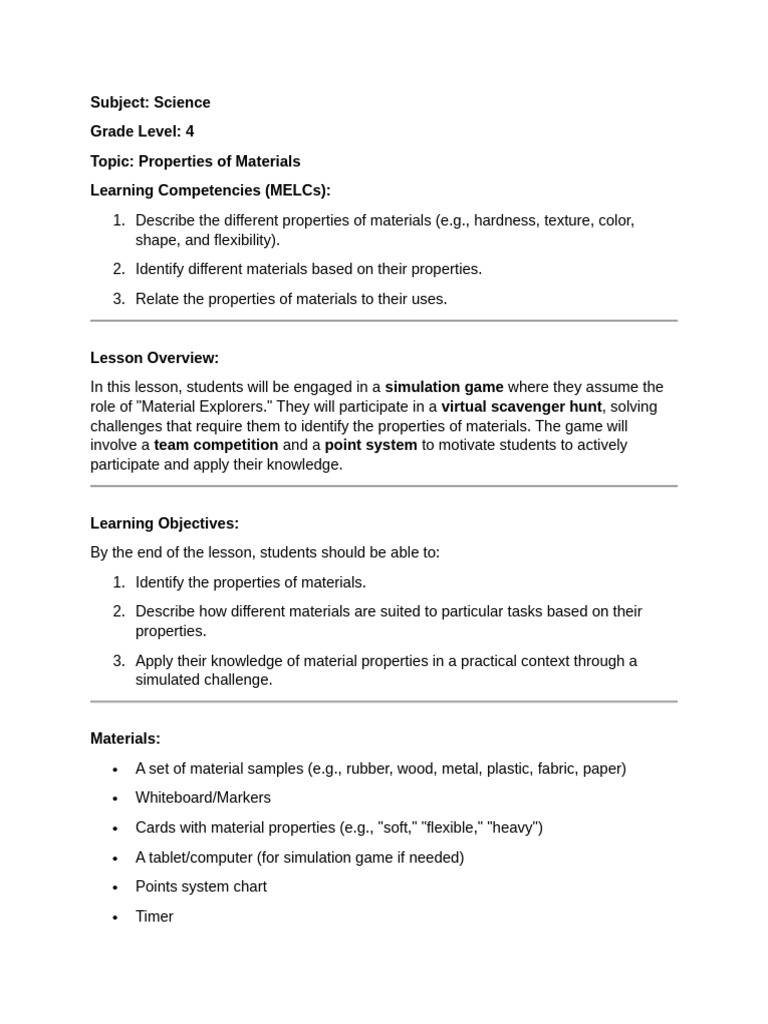 Gamified and Simulated Lesson Plan | PDF | Educational Assessment ...