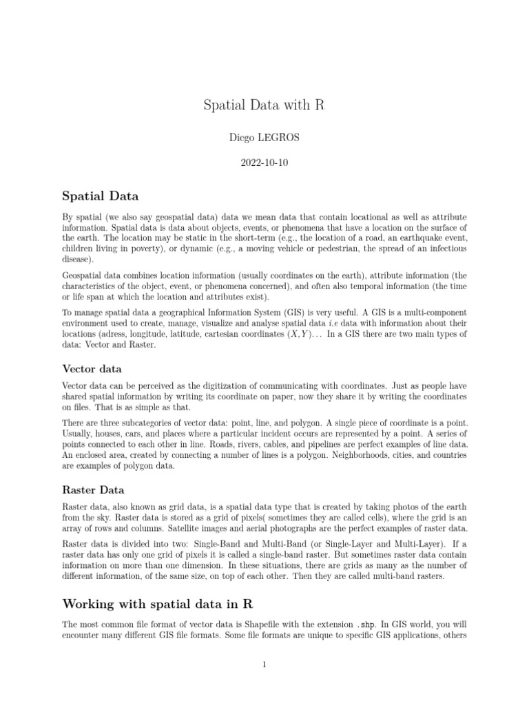 Spatial Data r 3 | PDF | Geographic Information System | Computing Spatial Data r 3 | PDF | Geographic Information System | Computing