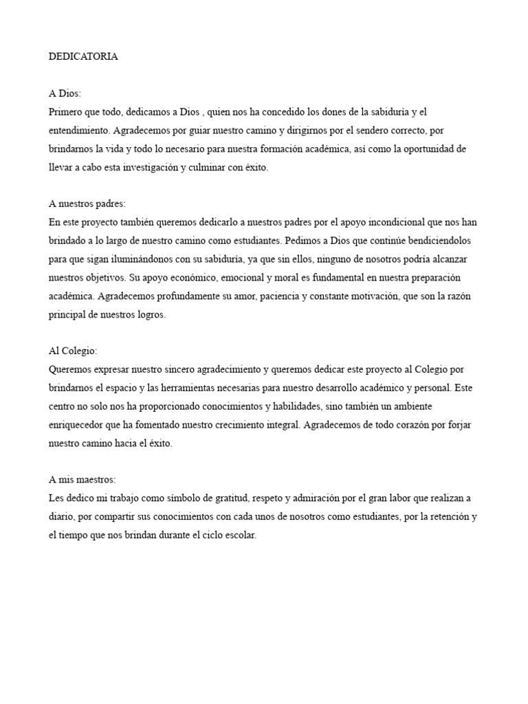 DEDICATORIA | PDF