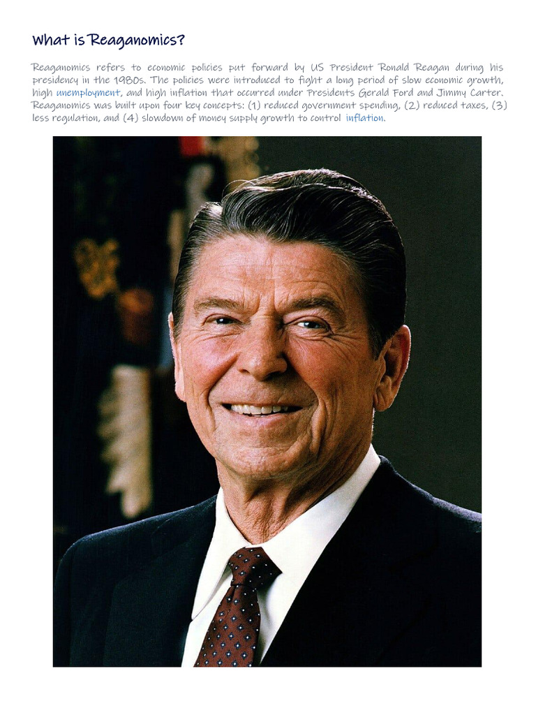 REAGANOMICS | PDF | Taxes | Tax Cut