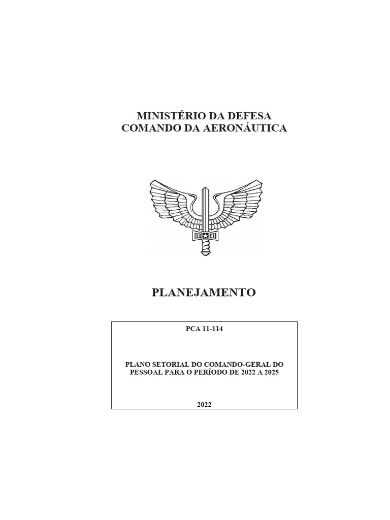 PCA 11-114: Plano Setorial 2022-2025 | PDF | Desenvolvimento ...