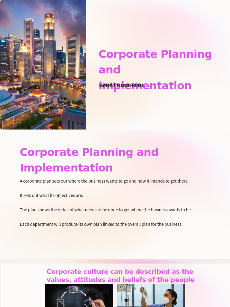 6.2.1 Corporate Planning and Implementation | PDF | Transformational ...