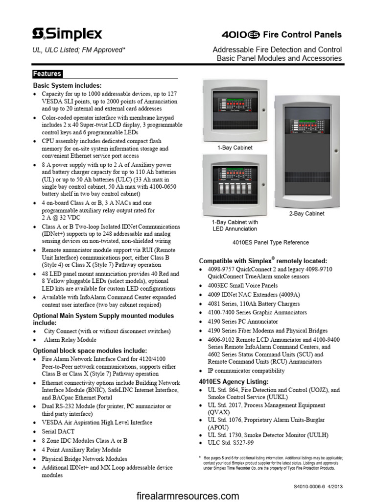 Features: UL, ULC Listed FM Approved | PDF | Computer Network | Flash ...