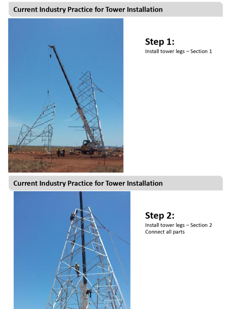 Tower Installation Practices - Old and New Techniques | PDF | Crane ...