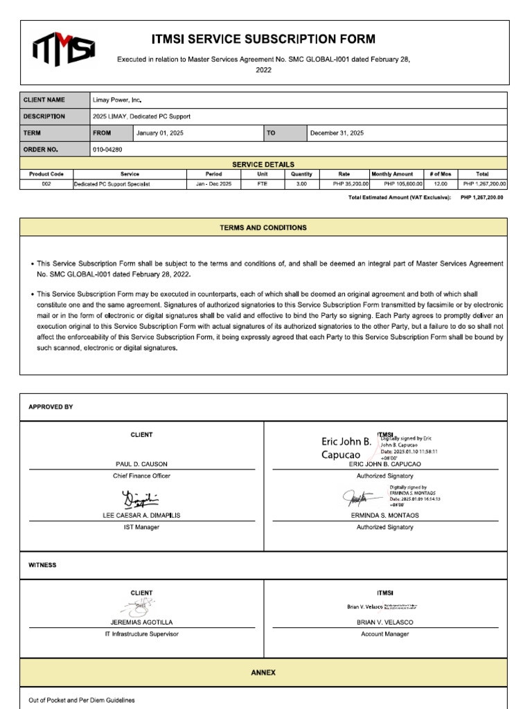 ITMS_LPI Dedicated PC Support Jan 1 2025 to December 31 2025 | PDF