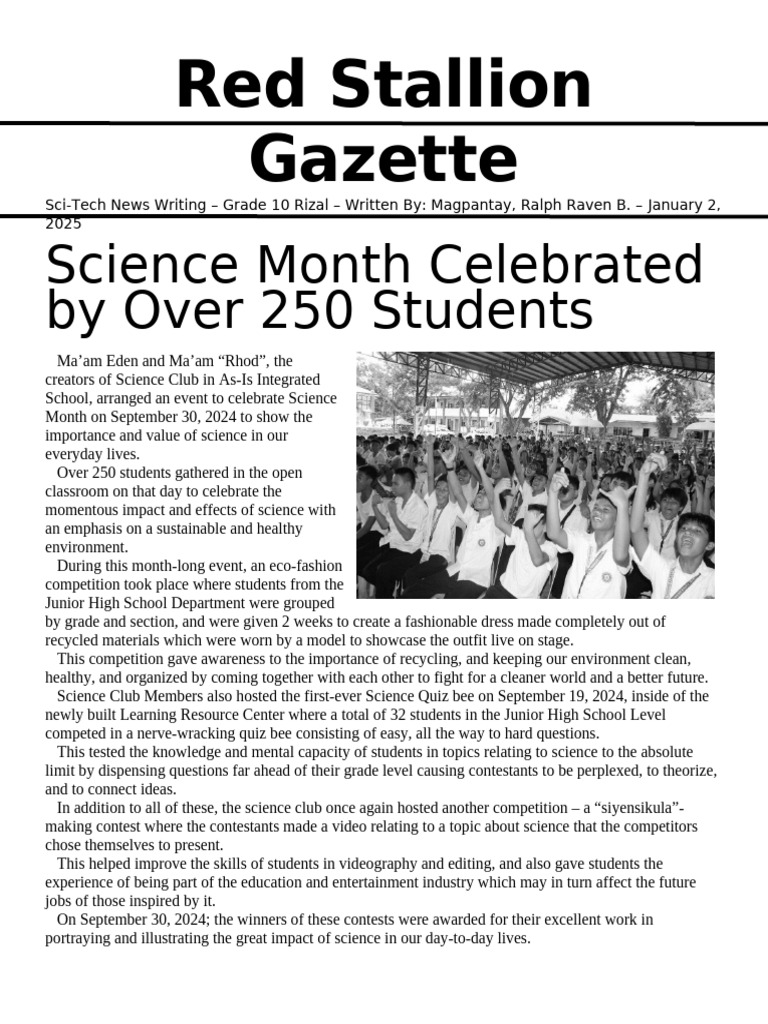 Sci-Tech Writing-Ralph-Raven-Magpantay | PDF