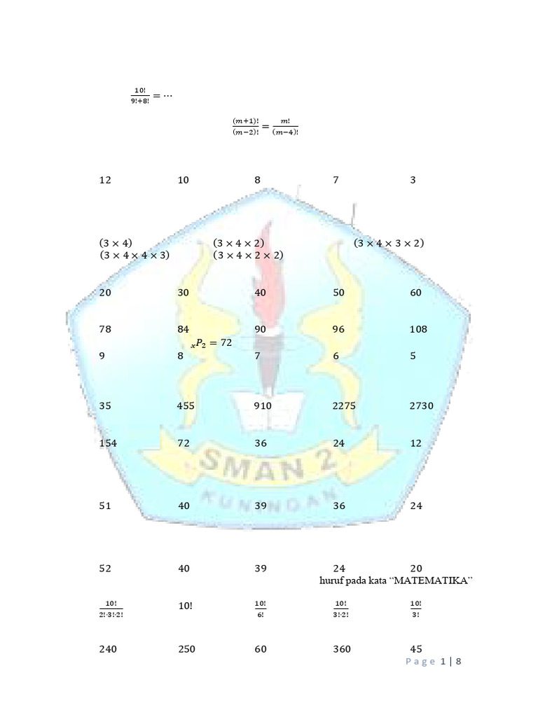 Latihan Ulangan | PDF