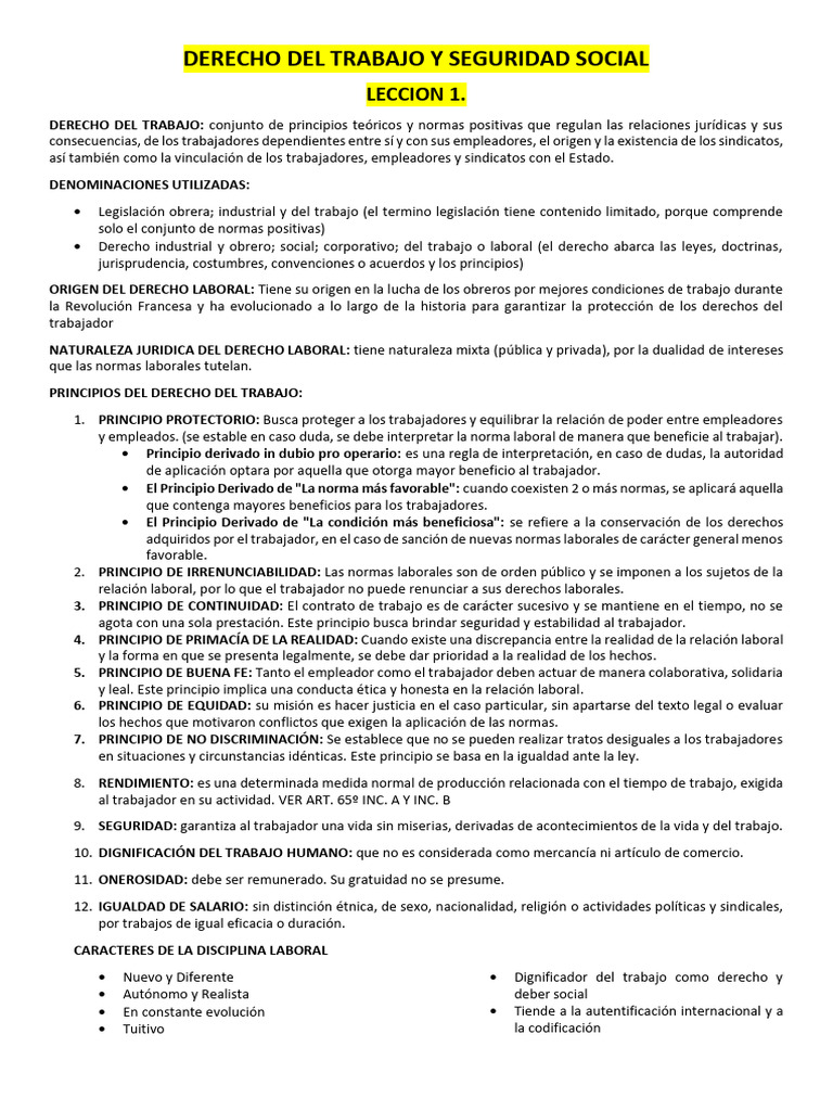 DERECHO DEL TRABAJO Y SEGURIDAD SOCIAL | PDF | Derecho laboral | Salario