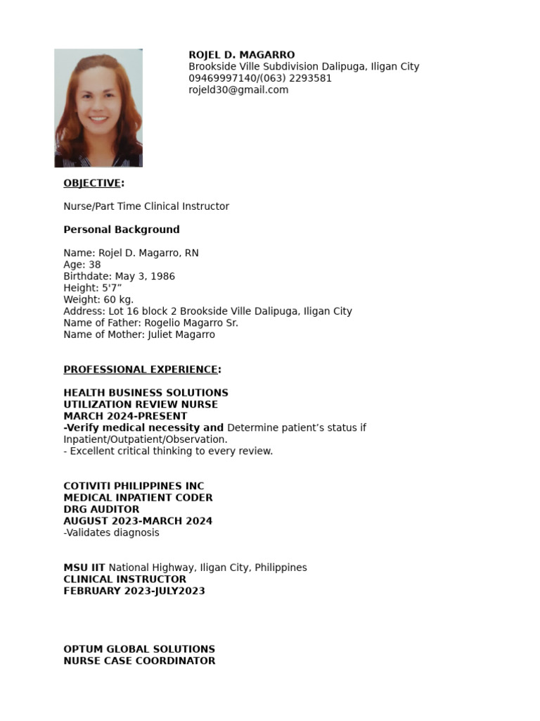 ROJEL D | PDF | Nursing | Patient