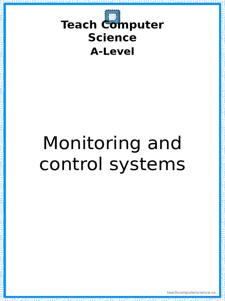 A-level Glossary - 28A Monitoring and Control Systems | PDF