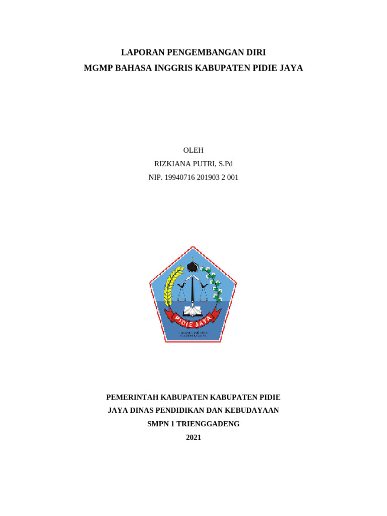 Contoh Laporan Kegiatan MGMP | PDF