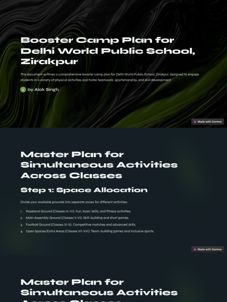 Booster-Camp-Plan-for-Delhi-World-Public-School-Zirakpur Gama | PDF