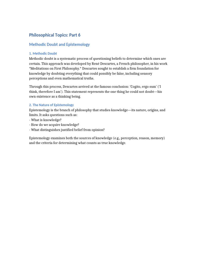 Philosophical Topics Part6 | PDF