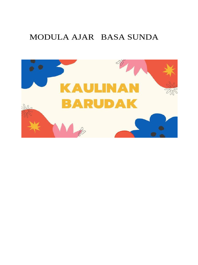 Modul Ajar Kaulinan Barudak BAB 2 | PDF