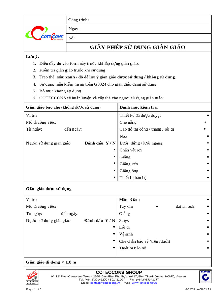G027 Giay Phep Su Dung Gian Giao | PDF