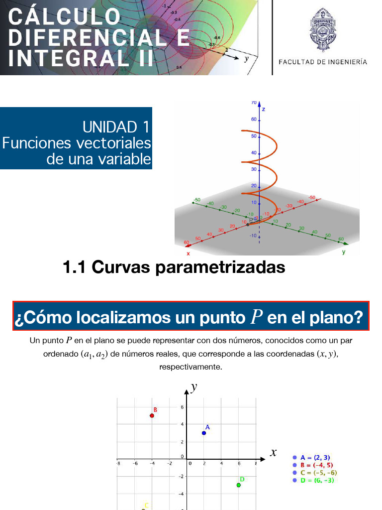 1.1 Curvas parametrizadas (1) | PDF | Vector Euclidiano | Curva