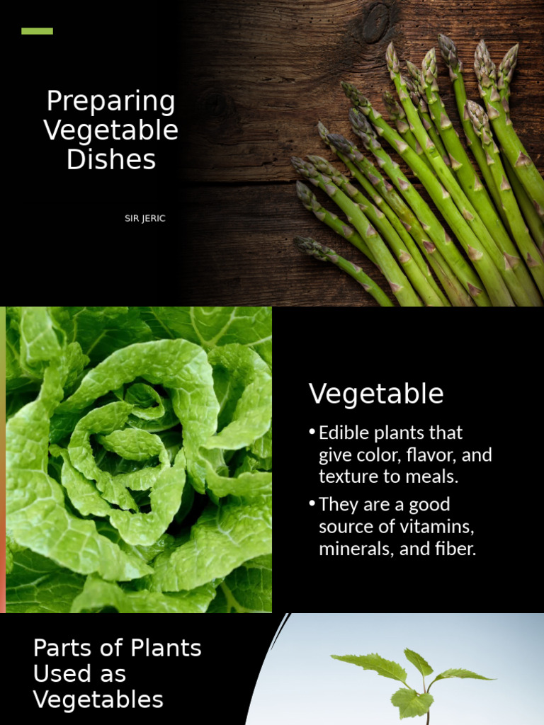 Vegetable Selection & Preparation Guide | PDF | Vegetables | Bean