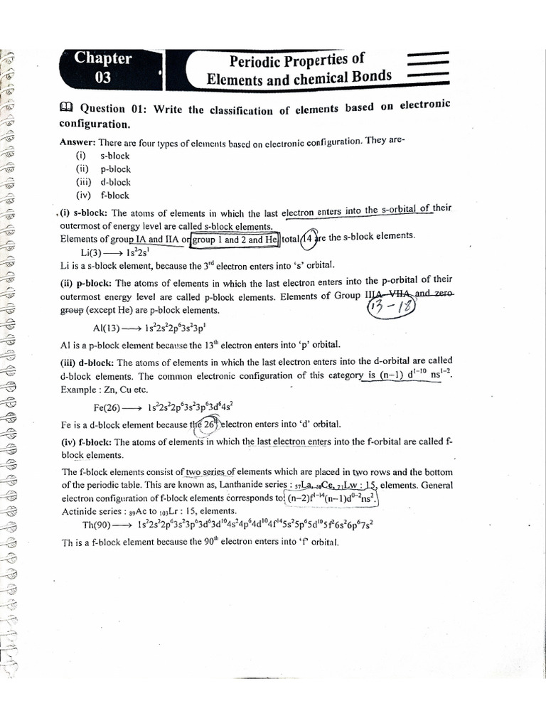 Periodic Table Class 12 - ENGLISH VERSION NCTB | PDF