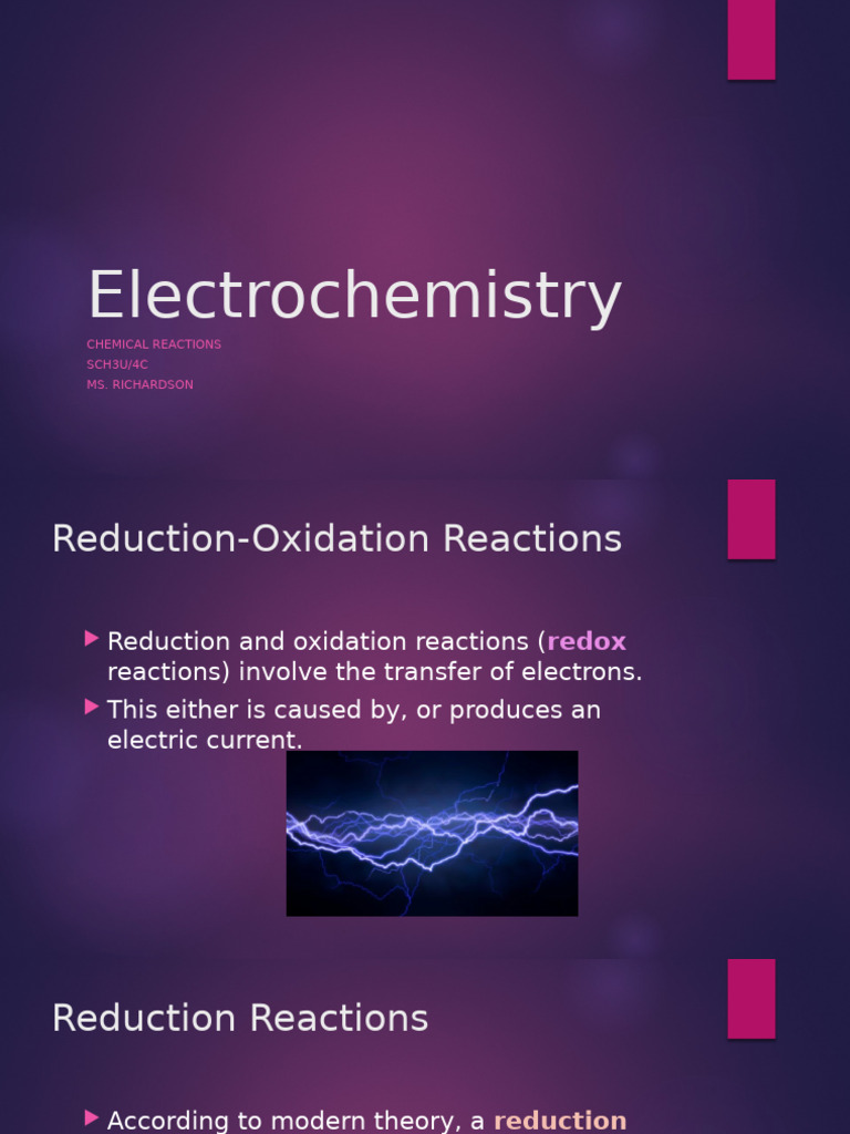 Understanding Redox Reactions in Electrochemistry | PDF | Redox ...