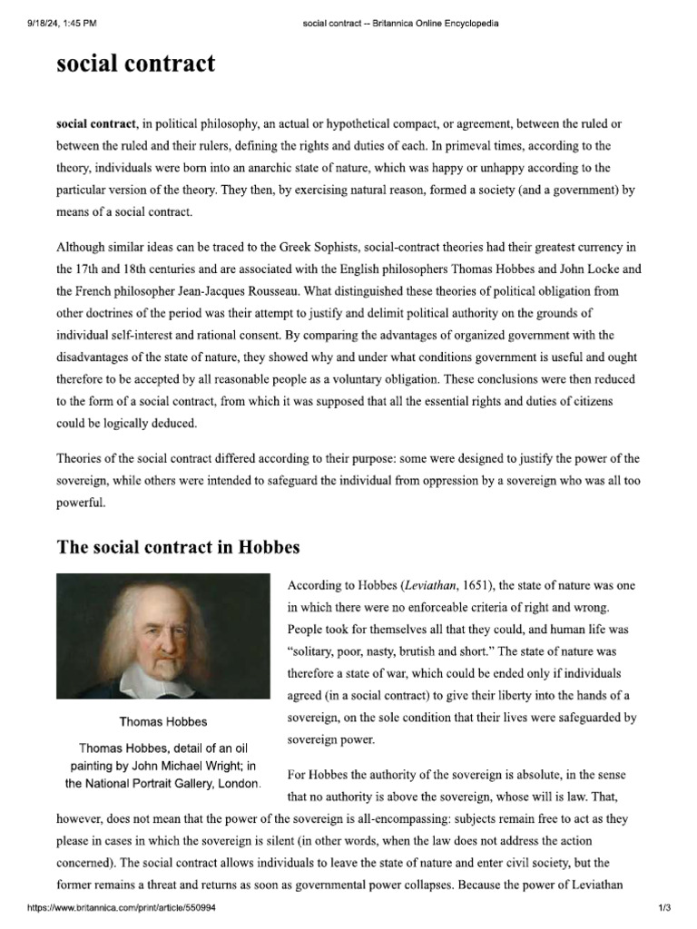 Social Contract | PDF