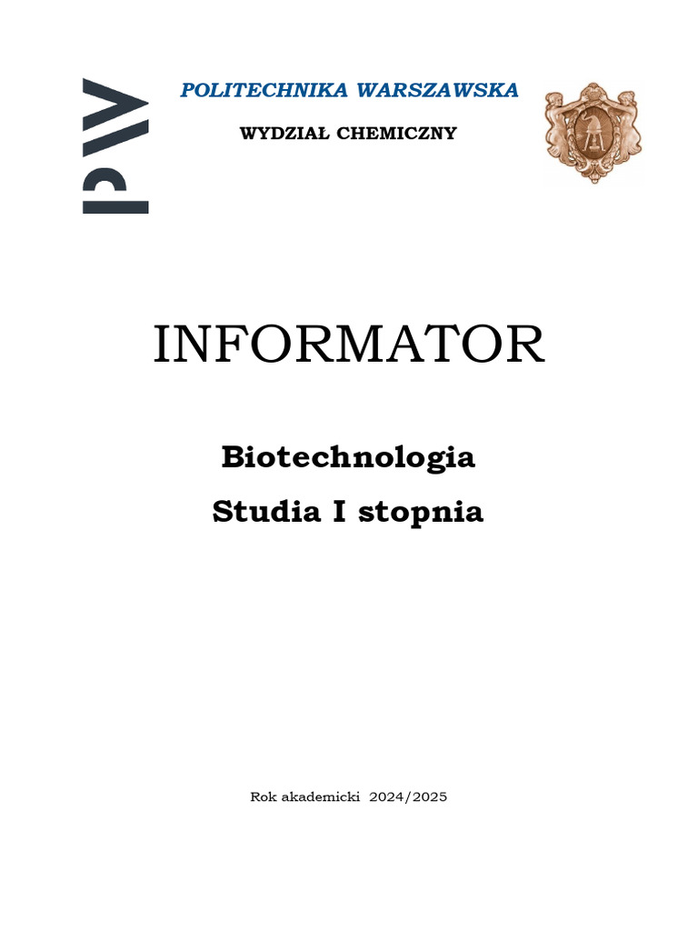 Program Studiów I Stopnia 2024 2025 20.11.2024 Asystent-1 | PDF