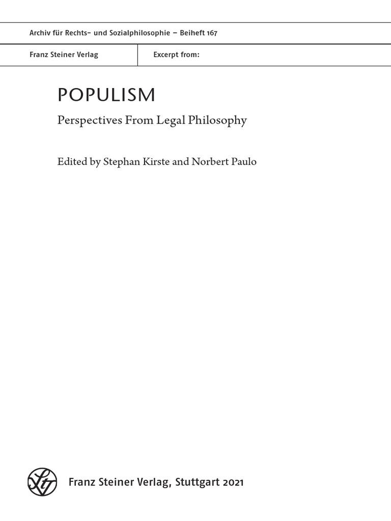 Populism Democracy and The Rule of Law in Today S Brazil Marcos Maliska ...