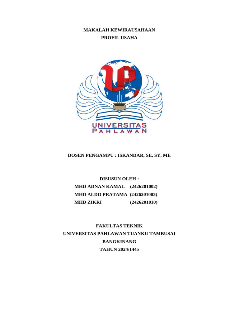 Profil Usaha dalam Kewirausahaan | PDF