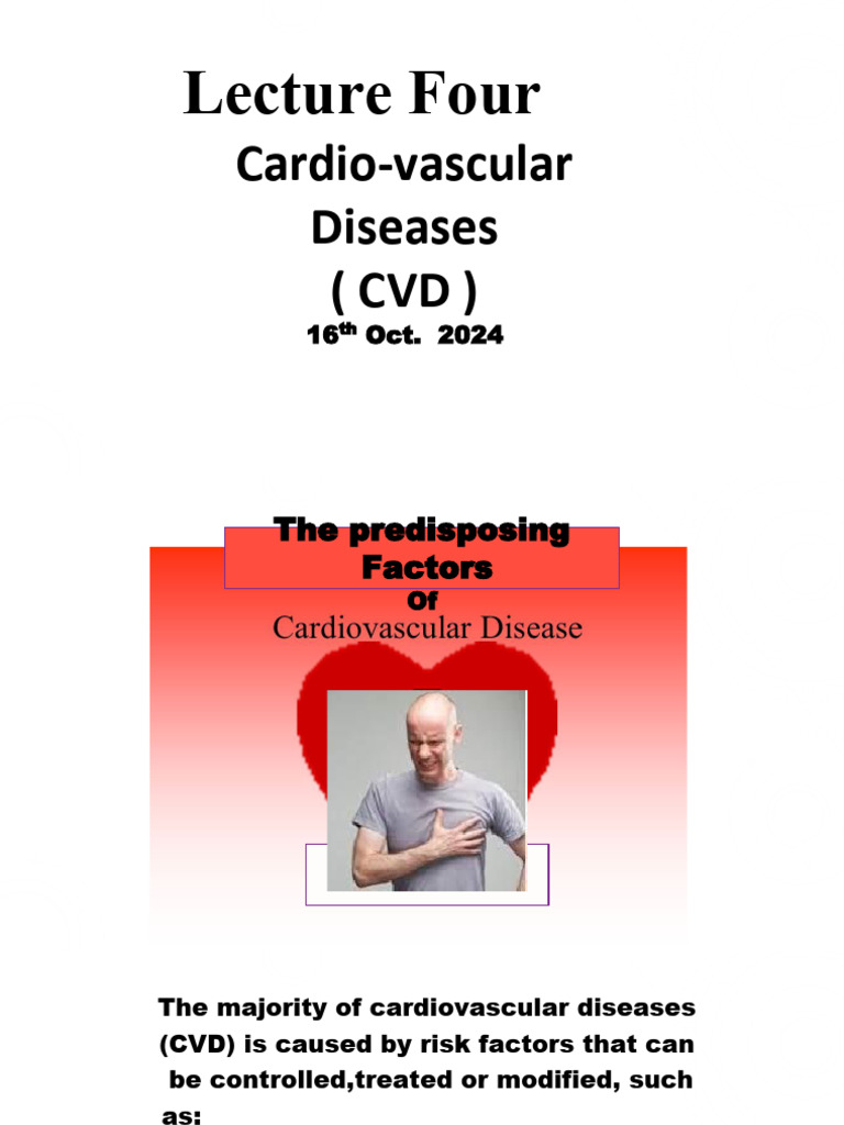 Lecture 4pharmacy 4 Public Health Cardiovascular PDF | PDF ...