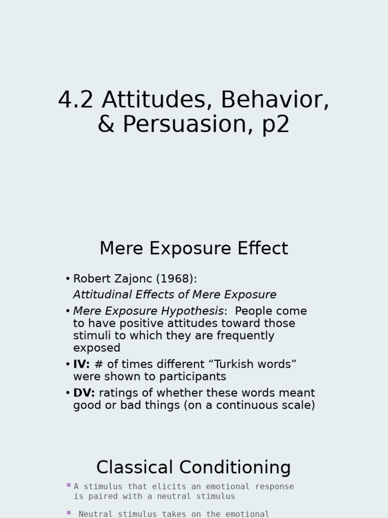 Attitudes and Persuasion Techniques | PDF | Attitude (Psychology ...