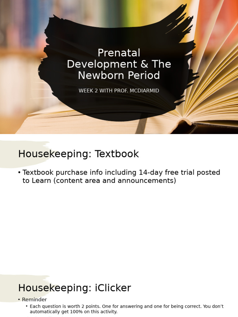 211 - W02 - Prenatal Development and Biology (Student Version) | PDF ...