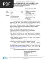 Surat Edaran Pengesahan RKAS ARKAS Tahun Anggaran 2025 | PDF