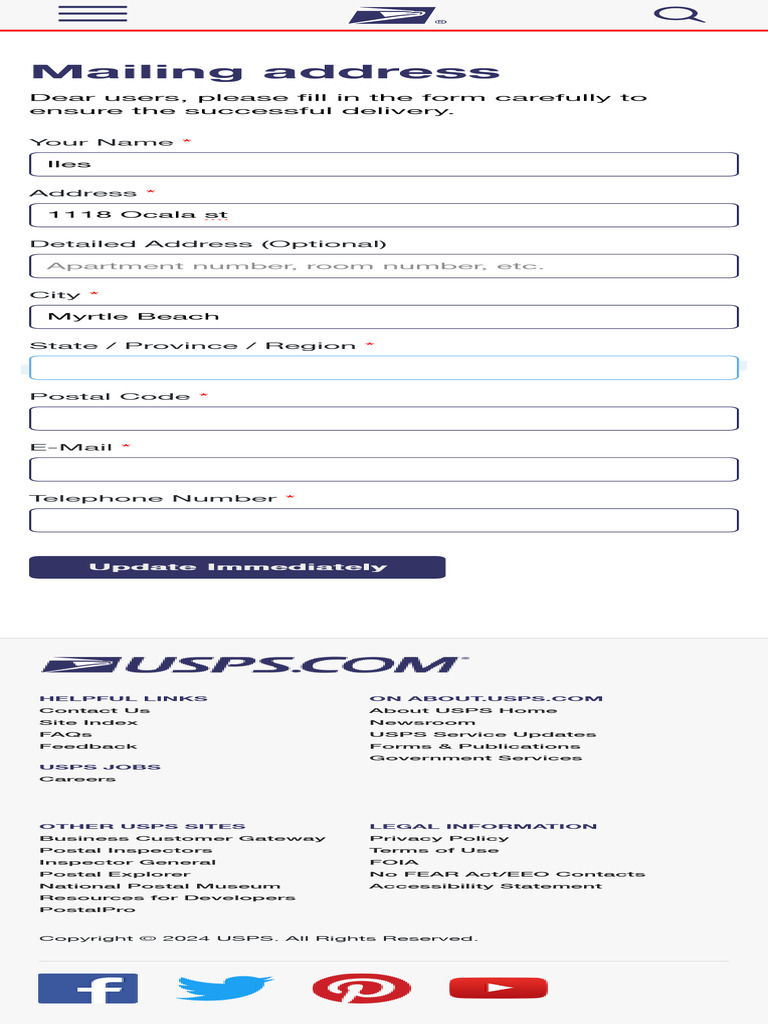 USPS Welcome and Contact Information | PDF