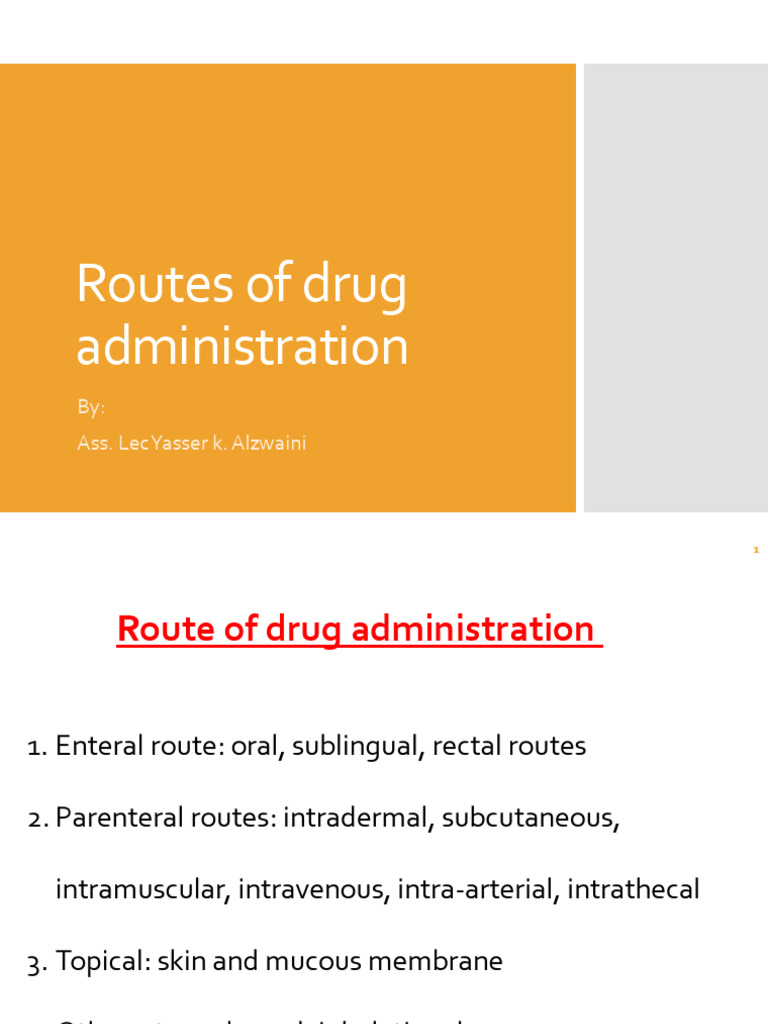Routes of administration intro.pptx lab 1 | PDF | Topical Medication ...