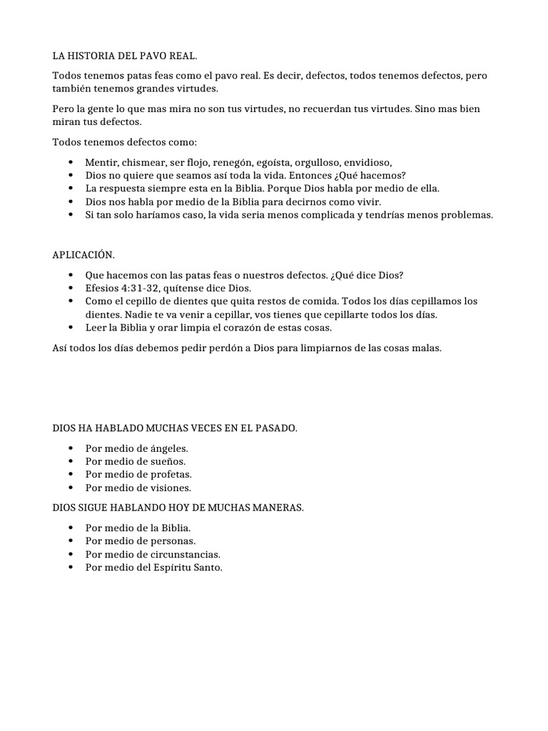 LA HISTORIA DEL PAVO REAL | PDF