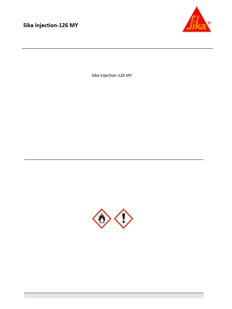 Sika-Injection-126-MY-SDS-en_MY | PDF | Dangerous Goods | Working Conditions