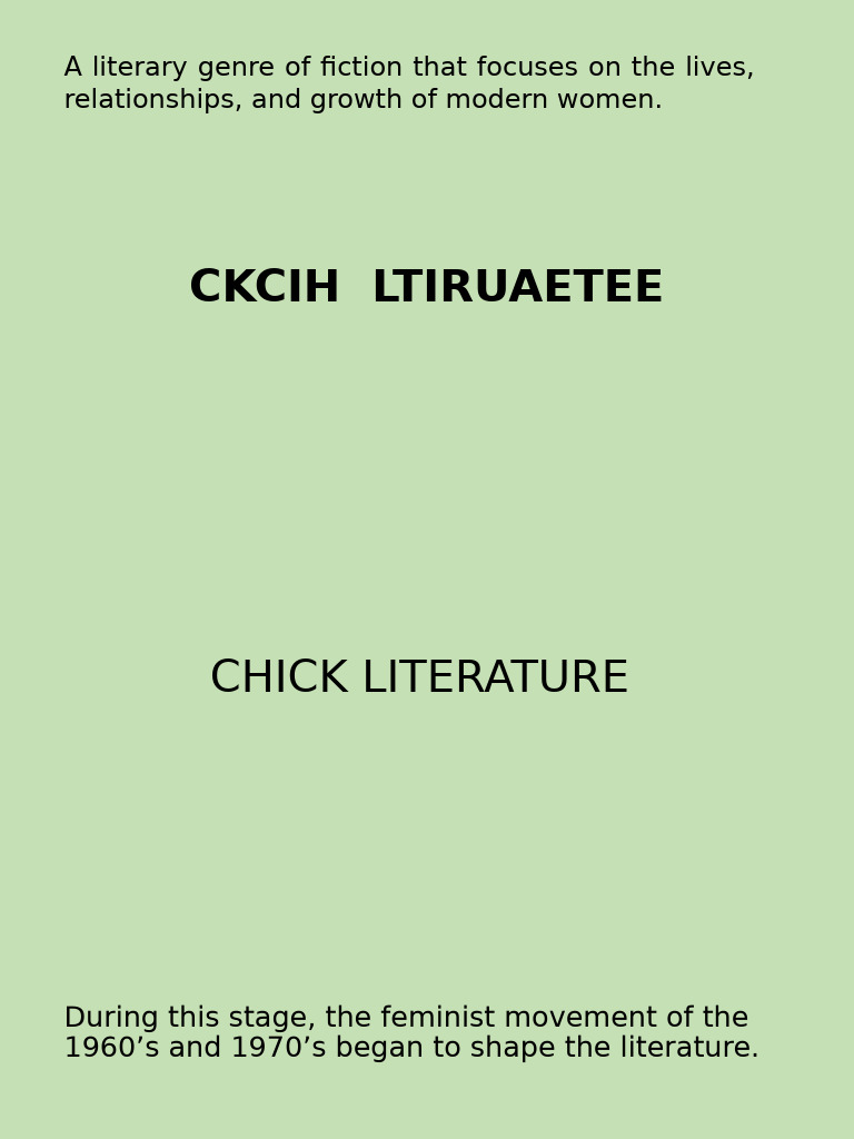 Exploring Chick Literature and Visual Novels | PDF | Novels | Narrative