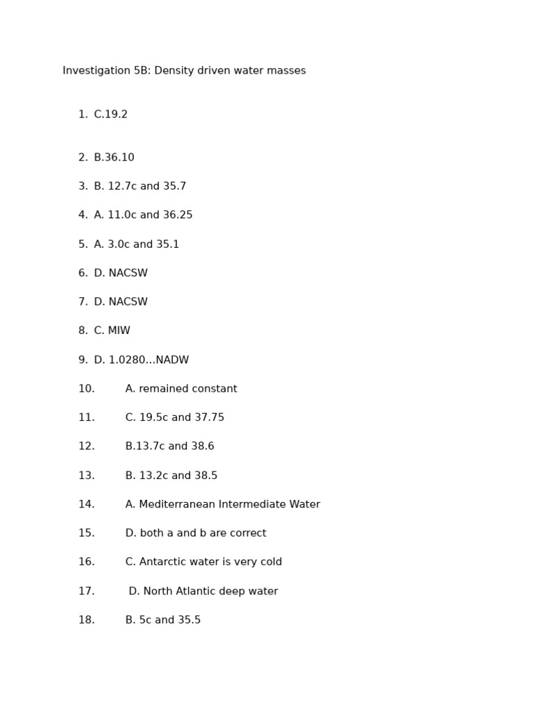 Investigation 5B | PDF