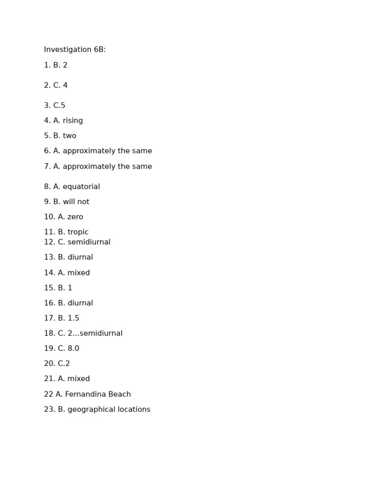 Investigation 6B | PDF