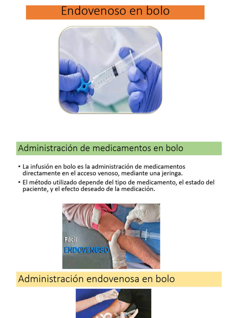 Administración de Medicamentos en Bolo | PDF