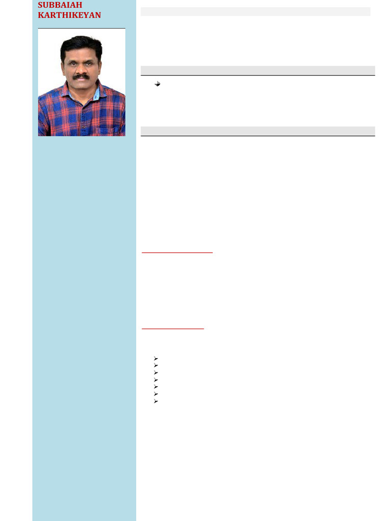 Subbaiah Karthikeyan - Resume | PDF | Engineering
