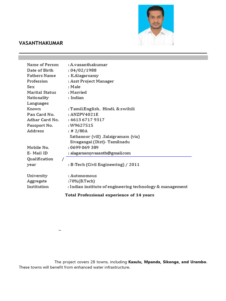 Civil Engineer Resume: 3 Years Experience | PDF | Water And Politics