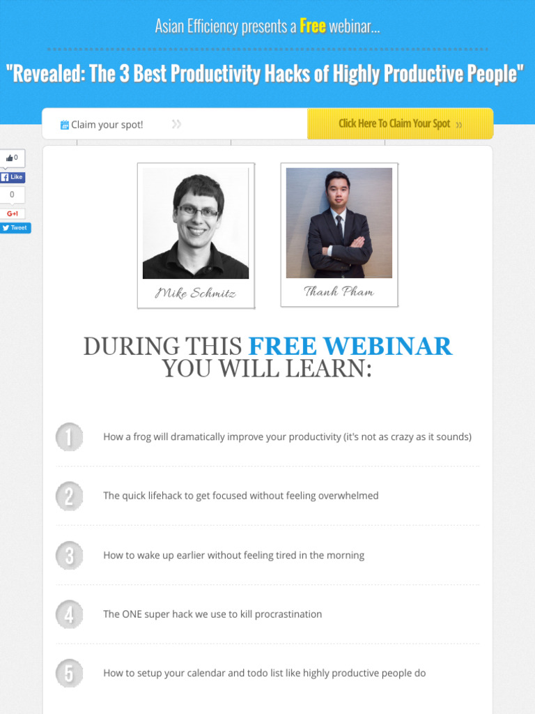 The 3 Best Productivity Hacks of Highly Productive People | PDF