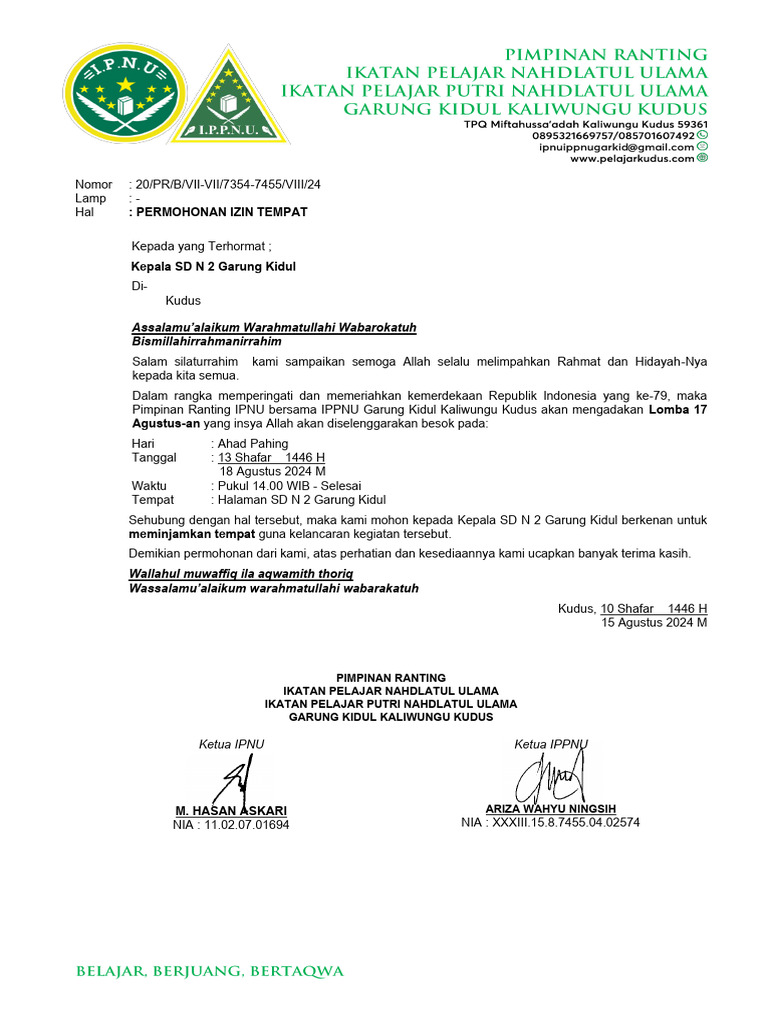 20. SURAT IZIN 17AN | PDF