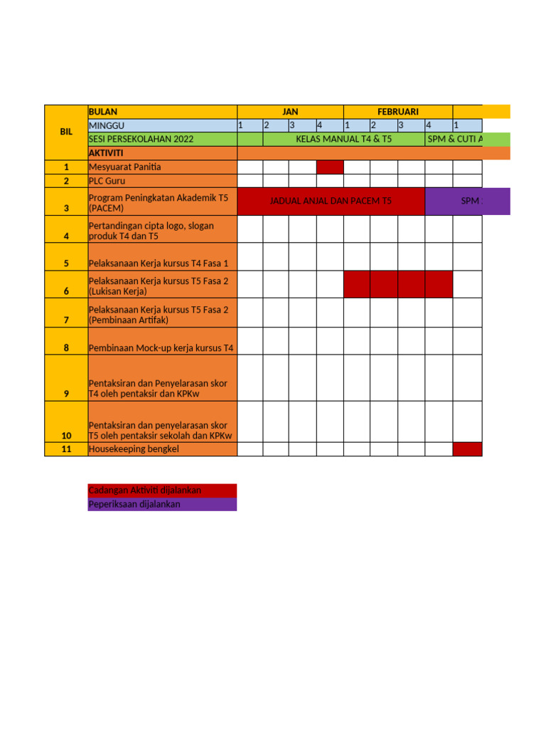Takwim Panitia RC 2023 | PDF